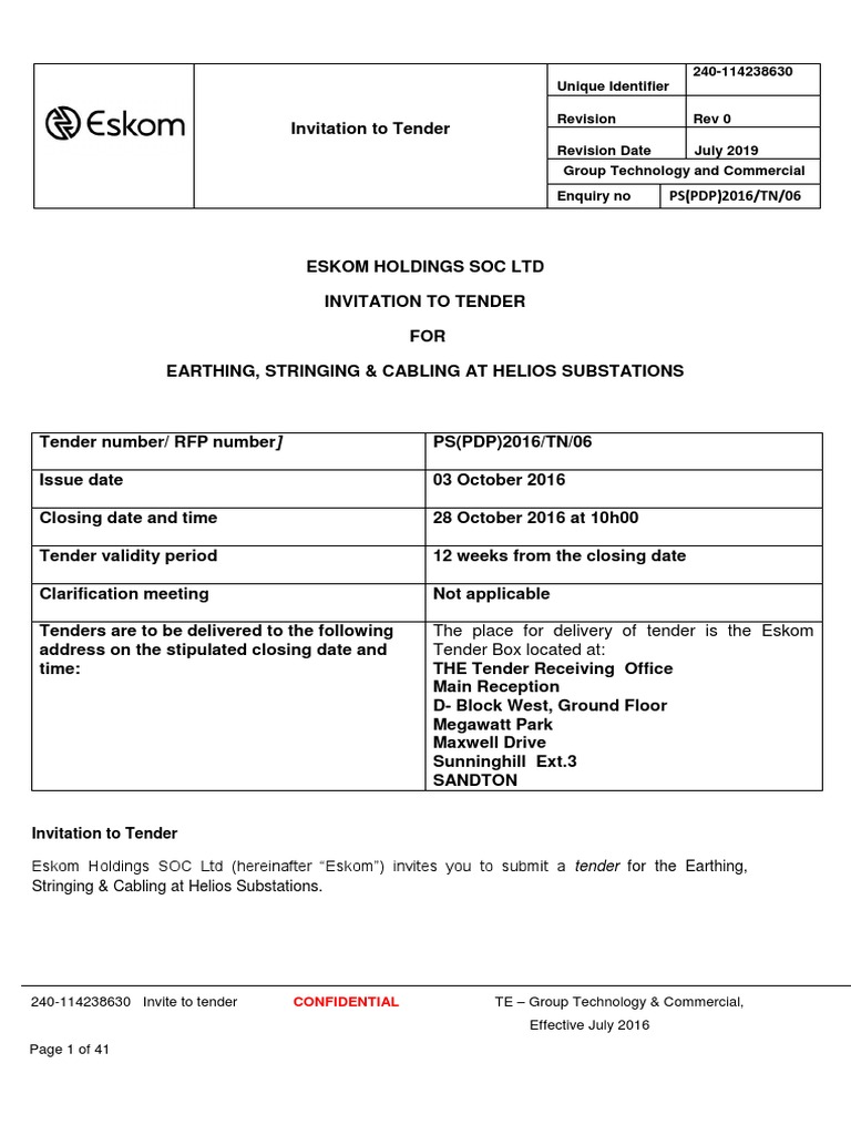Rev1 Invitation To Tender - Request For Proposal (RFP) | PDF | Joint ...
