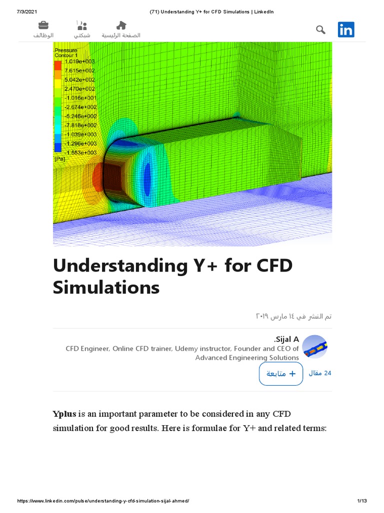 Understanding Y+ For CFD Simulations - LinkedIn | PDF | Boundary Layer ...