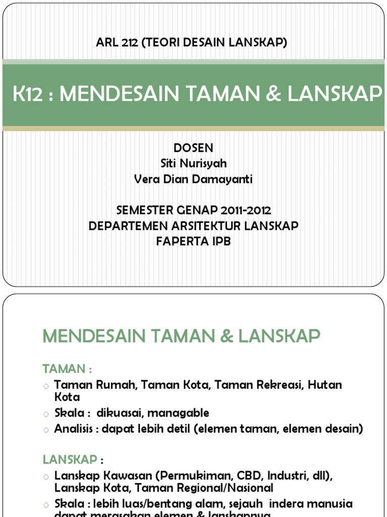 Mendesain Taman Dan Lanskap | PDF