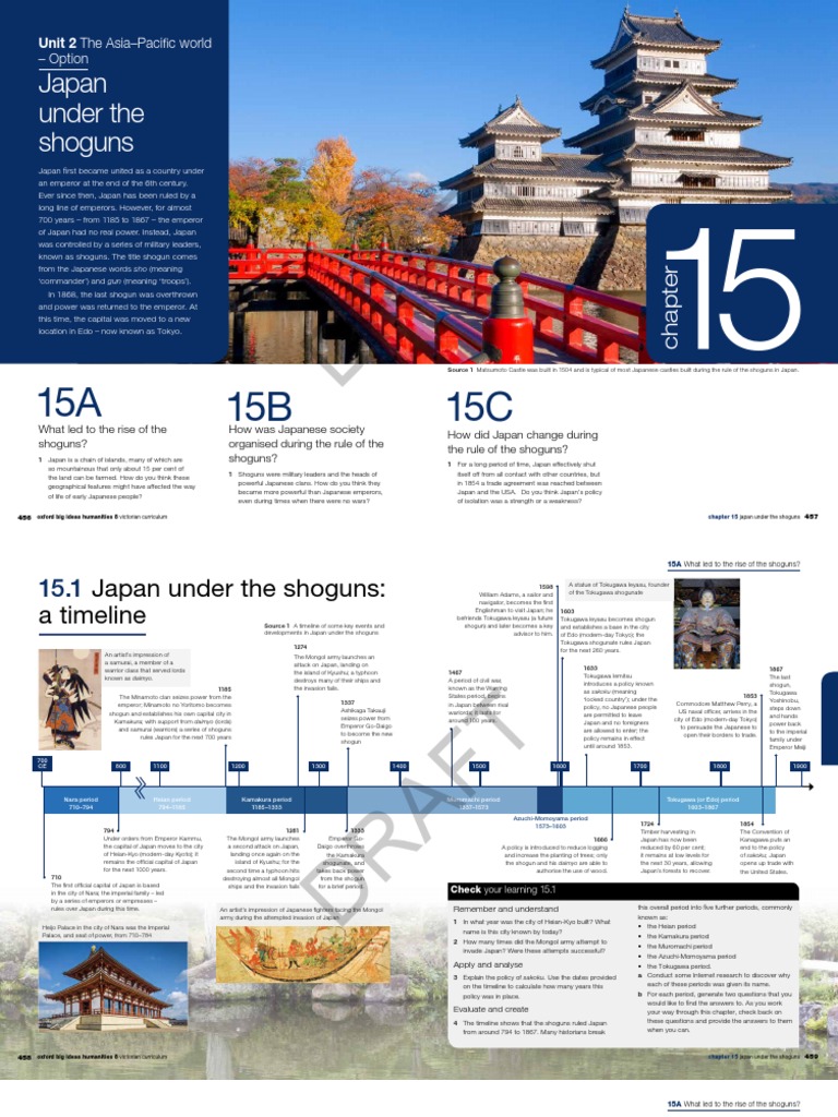 Chapter 15 Japan Under The Shoguns | PDF | Shogun | Japan