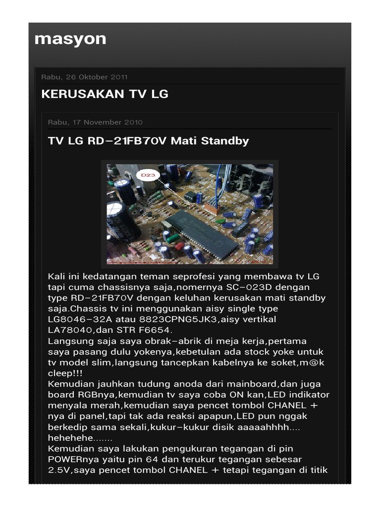 Kerusakan TV LG - HTML | PDF