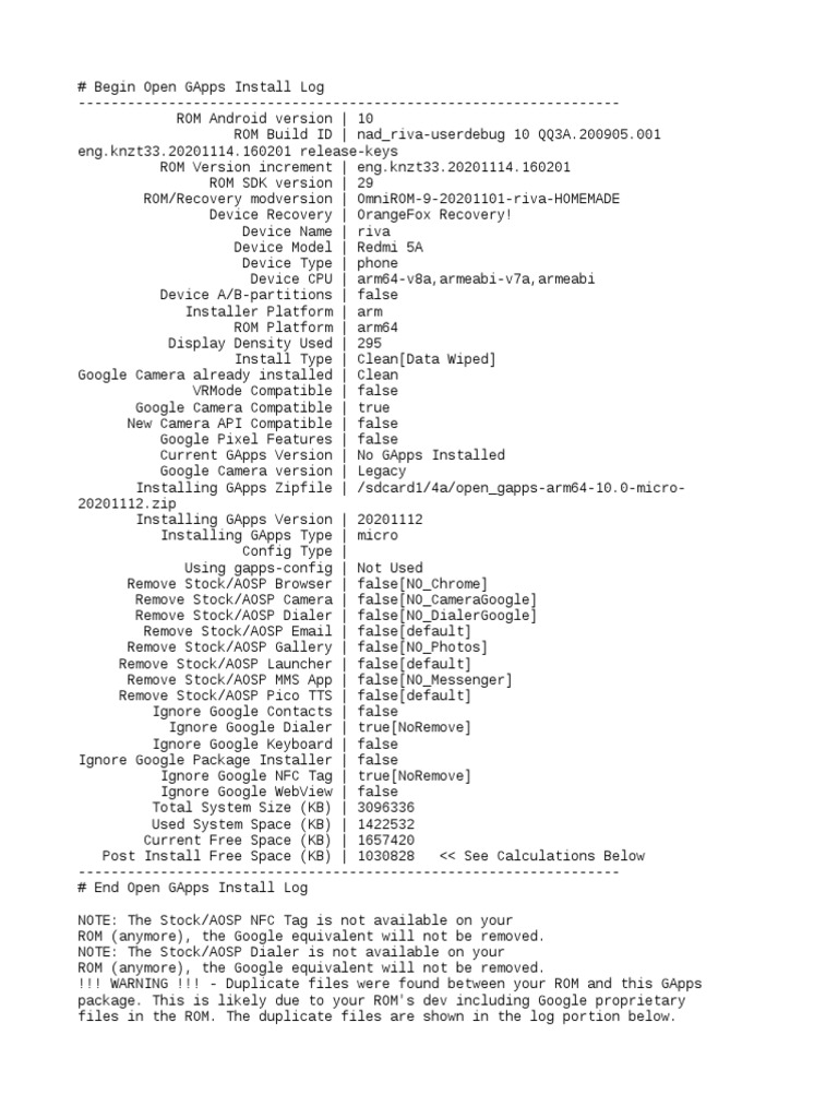 Open Gapps Log Pdf Android Operating System Embedded Linux Distributions