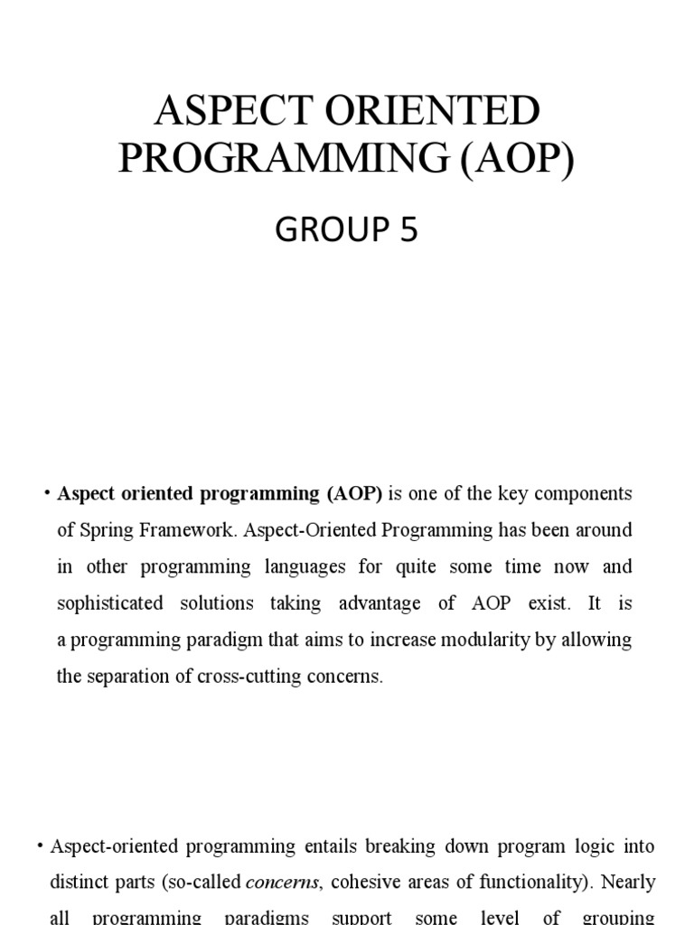 Aspect Oriented Programming | PDF | Programming Paradigms | Models Of Computation