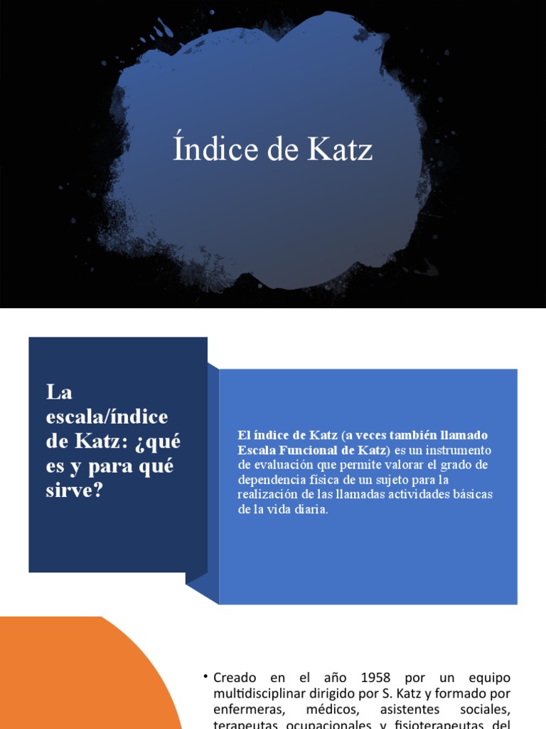 Índice de Katz | PDF | Terapia física | Enfermedades y trastornos
