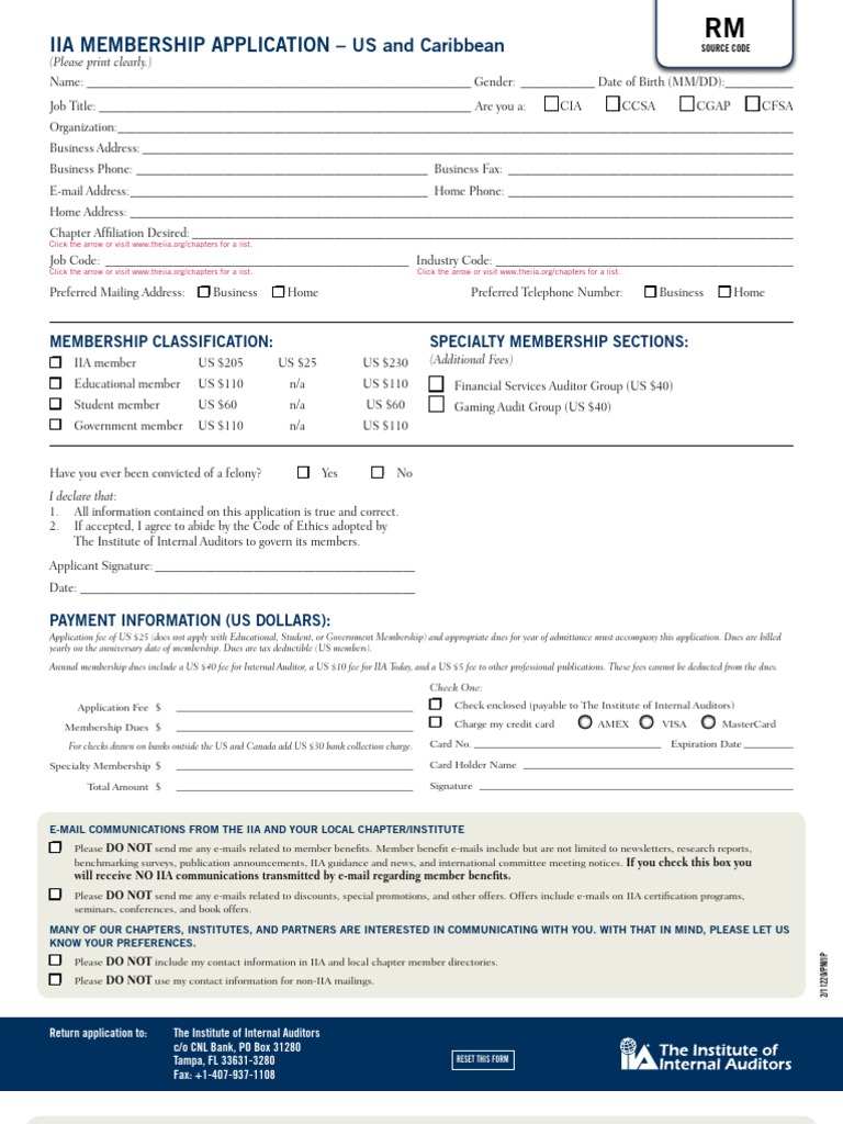 MEM-2011-Generic App Final | PDF | Internal Audit | Employment