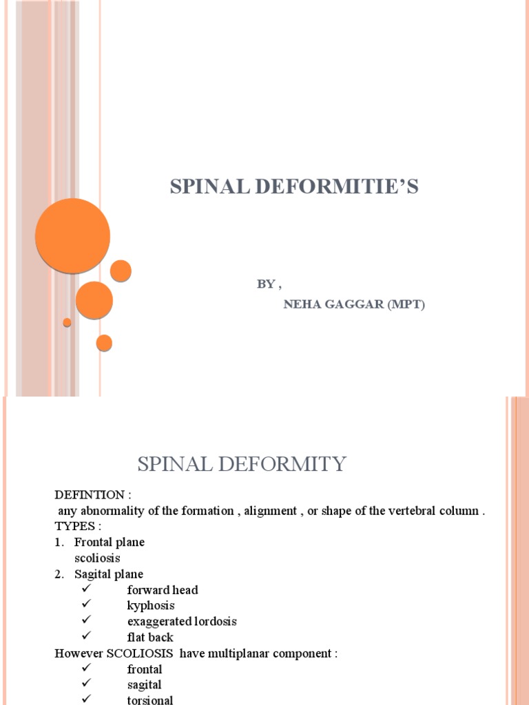 Spinal Deformities Explained | PDF | Vertebral Column | Scoliosis