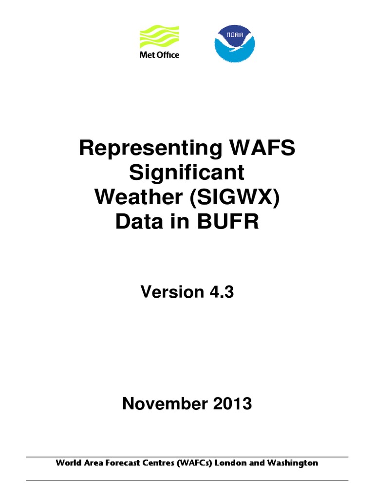 Representing WAFS Significant Weather (SIGWX) Data in BUFR | PDF | File Format | Computer File