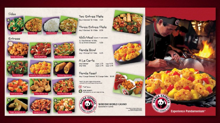 Winstar Panda Express Menu | PDF
