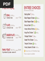 Panda Express Catering Menu: Entrees Sides | PDF | Western Cuisine ...