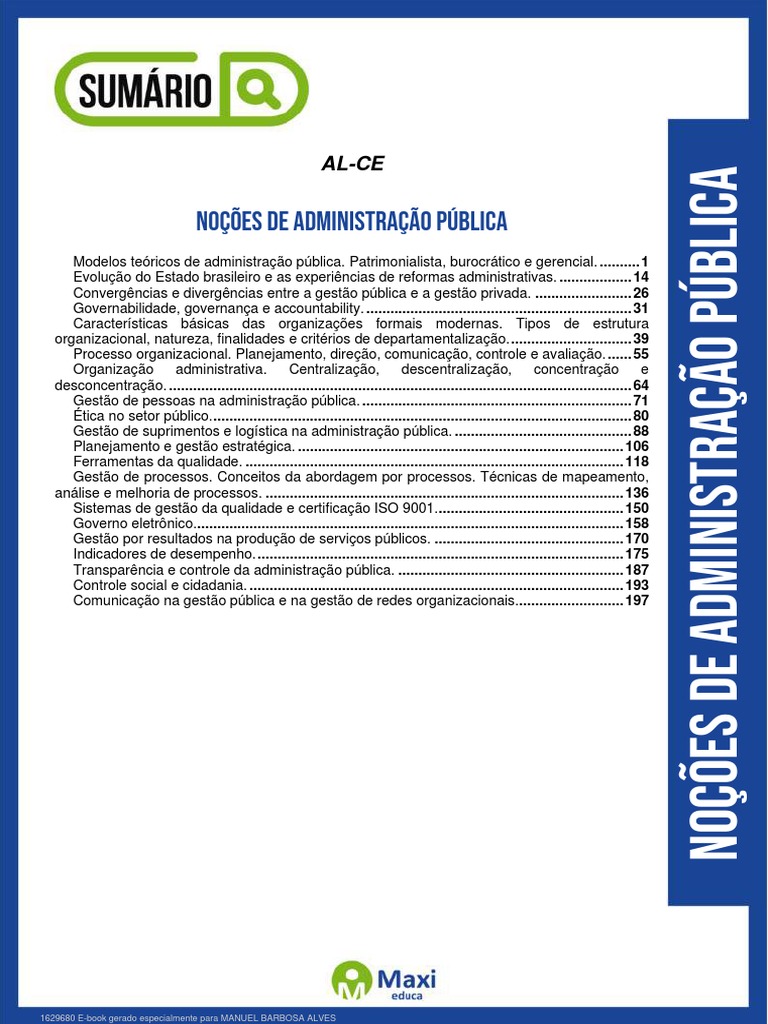 05 Nocoes De Administracao Publica Download Grátis Pdf