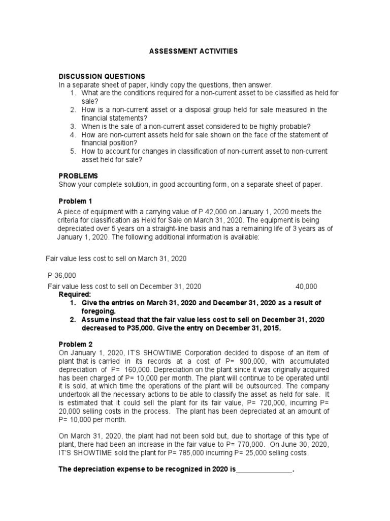 Module 3 - Assessment Activities | Download Free PDF | Depreciation ...