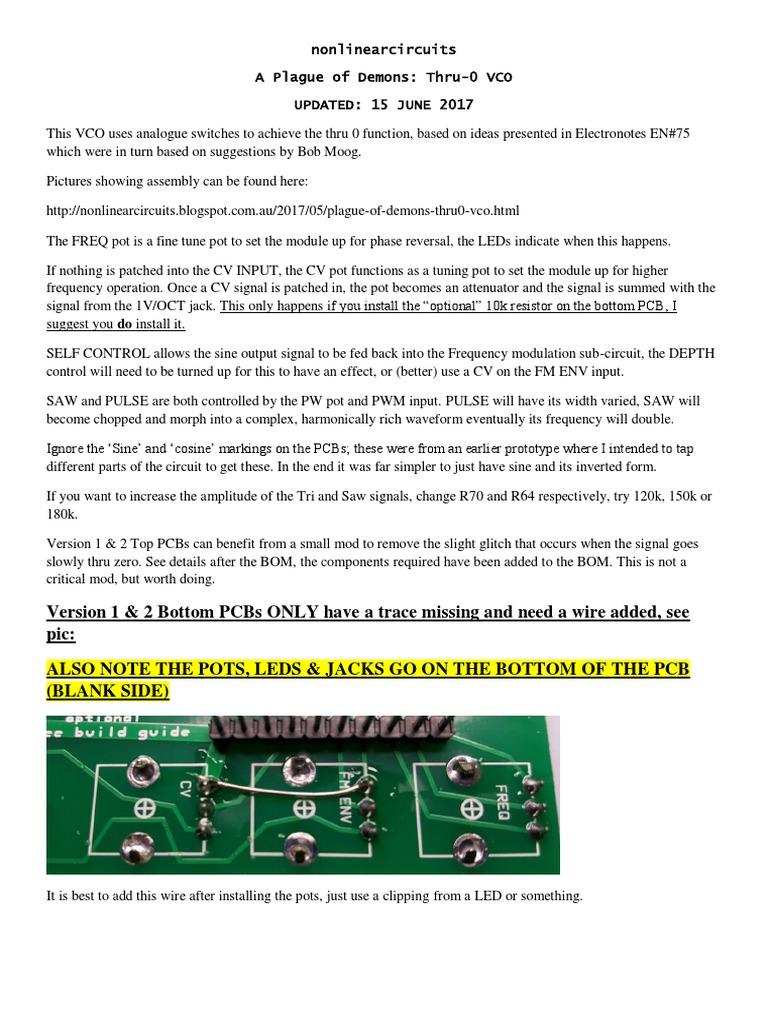 Plague of Demons Build Bom | PDF | Printed Circuit Board | Computer Engineering