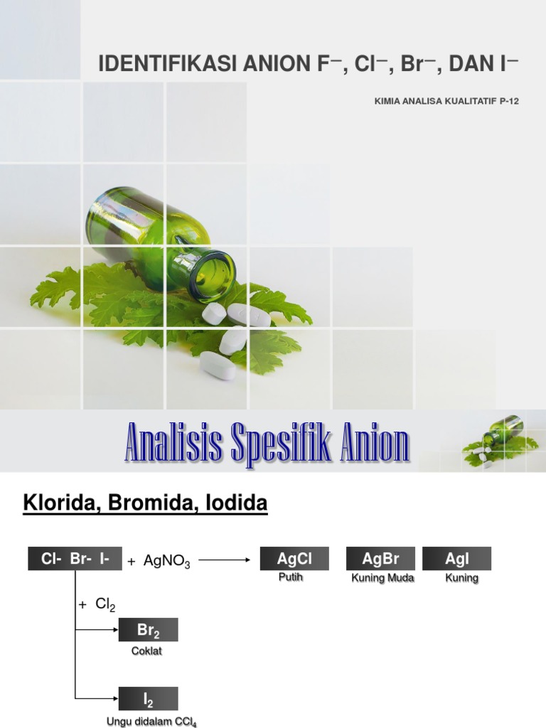 IDENTIFIKASI ANION F, CL, BR Dan I | PDF | Sains & Matematika