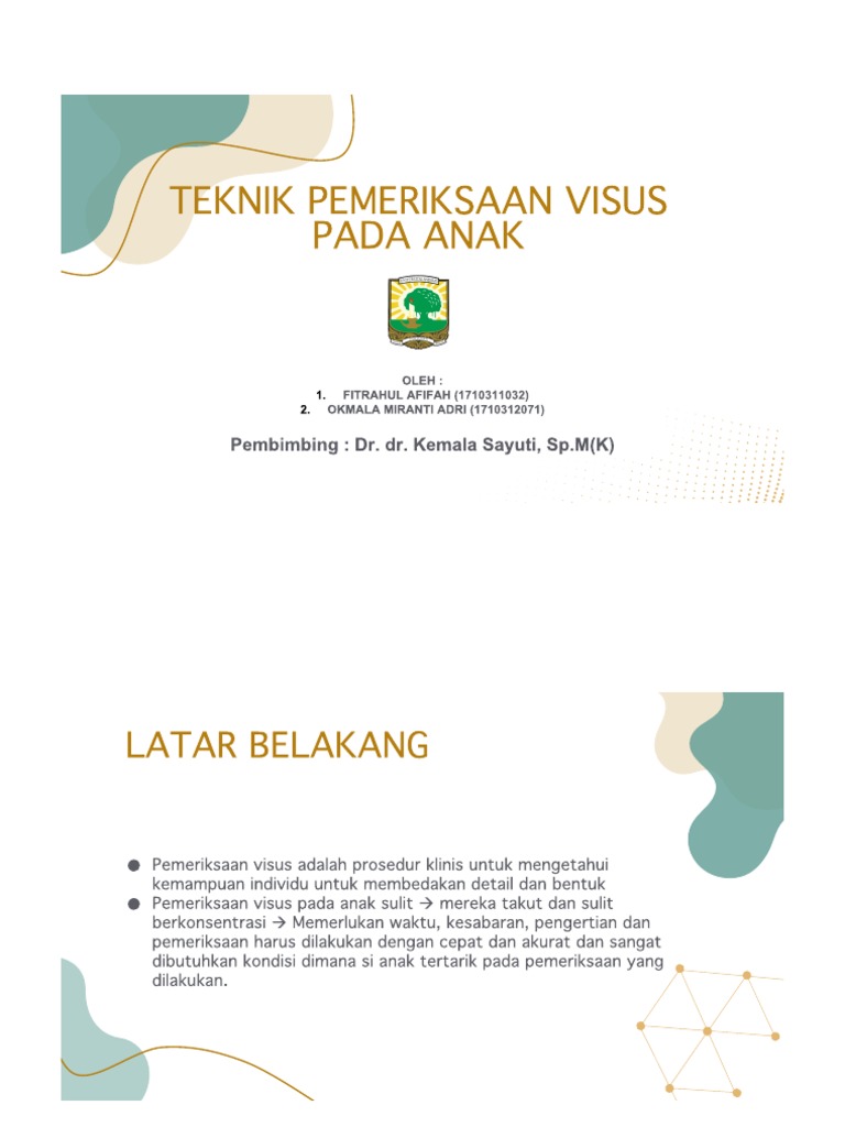 Teknik Pemeriksaan Visus Pada Anak | PDF