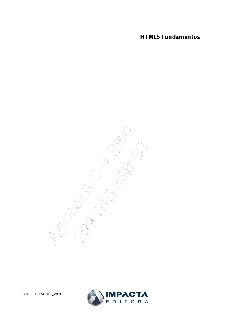 HTML5 Fundamentos | PDF | Html5 | Html