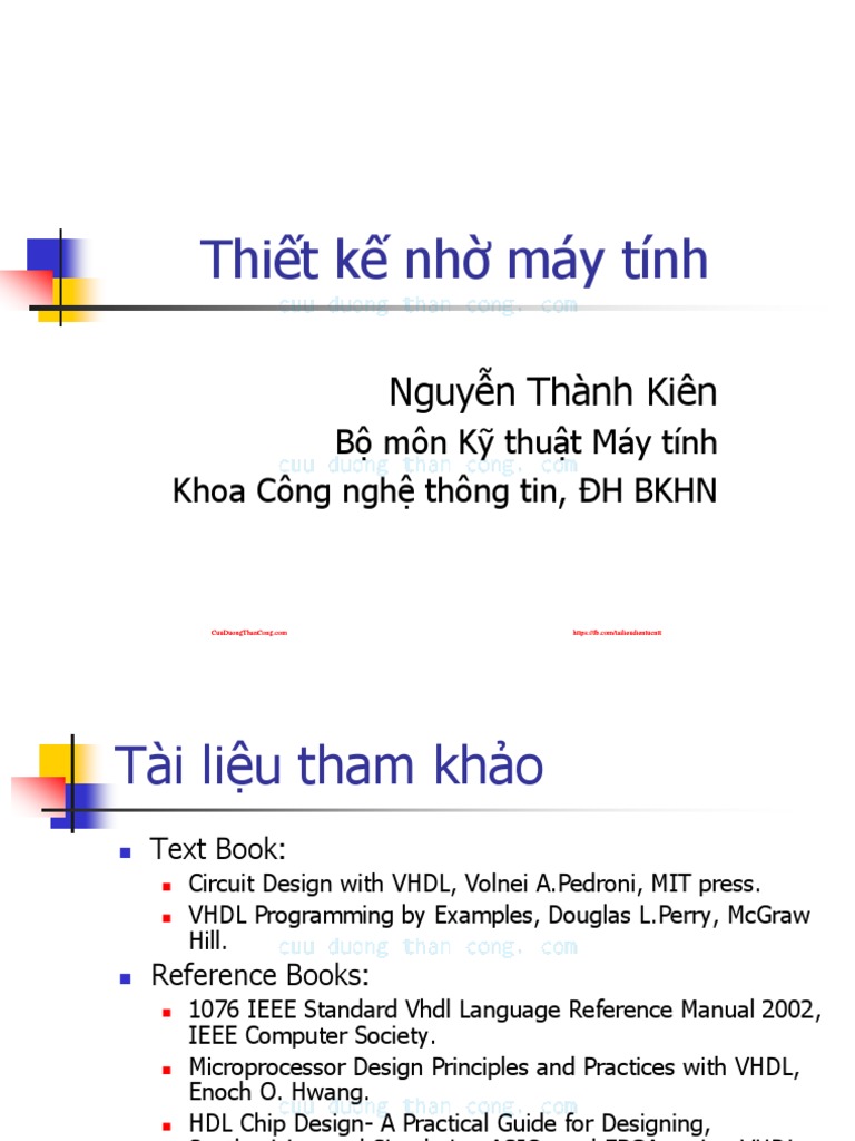 Thiet-Ke-Vi-Mach-Voi-Vhdl - Nguyen-Thanh-Kien - Vhdl-Thiet-Ke-Nho-May-Tinh - (Cuuduongthancong ...