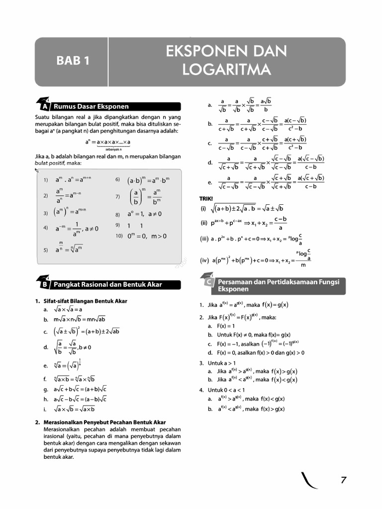 Rumus Exponen Dan Log | PDF