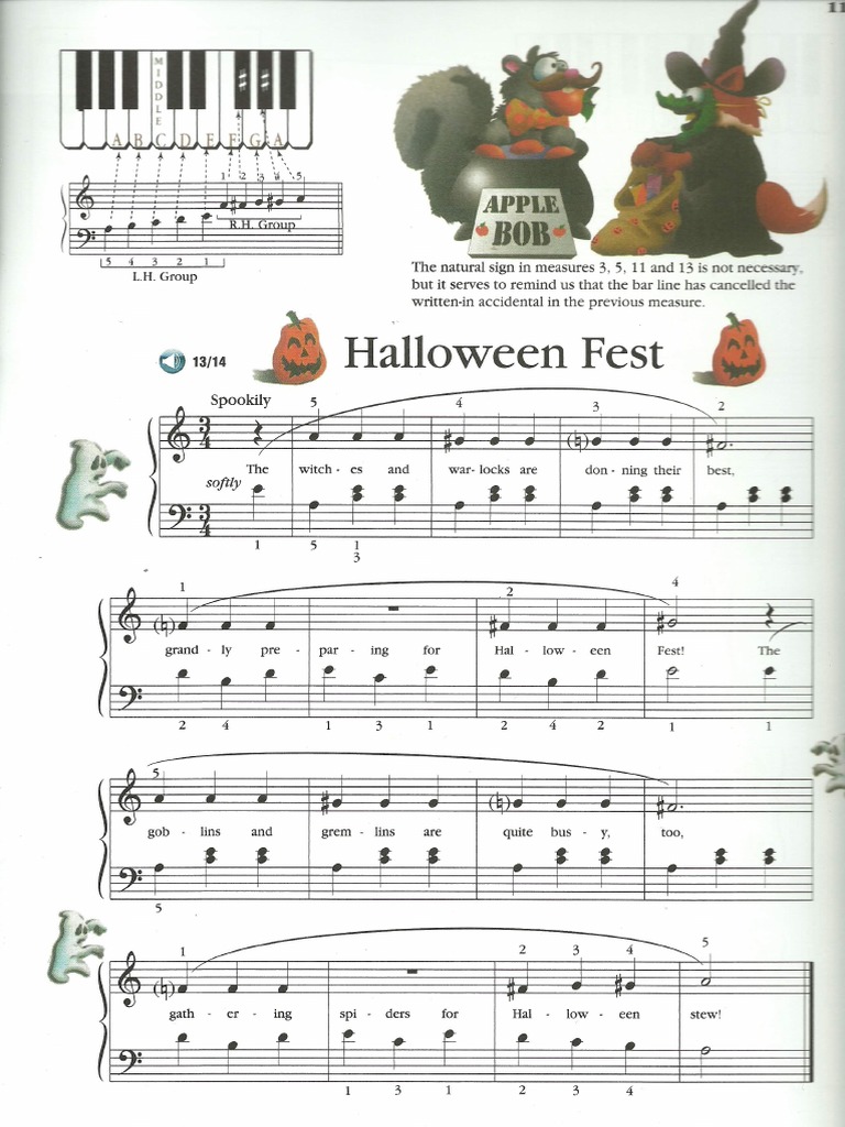 Halloween Fest, Piano Sheet Music (Little Fingers) | PDF