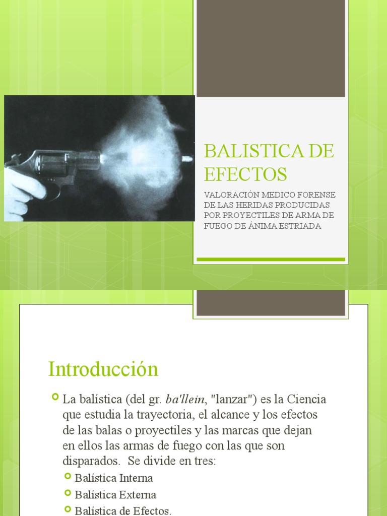 Balistica de Efectos Armas Estriadas | PDF | Balística | Munición