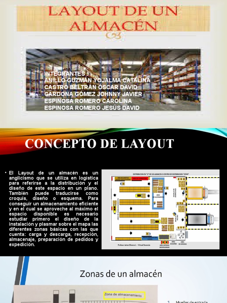 Diapositiva Layout Diseño de Almacen | PDF