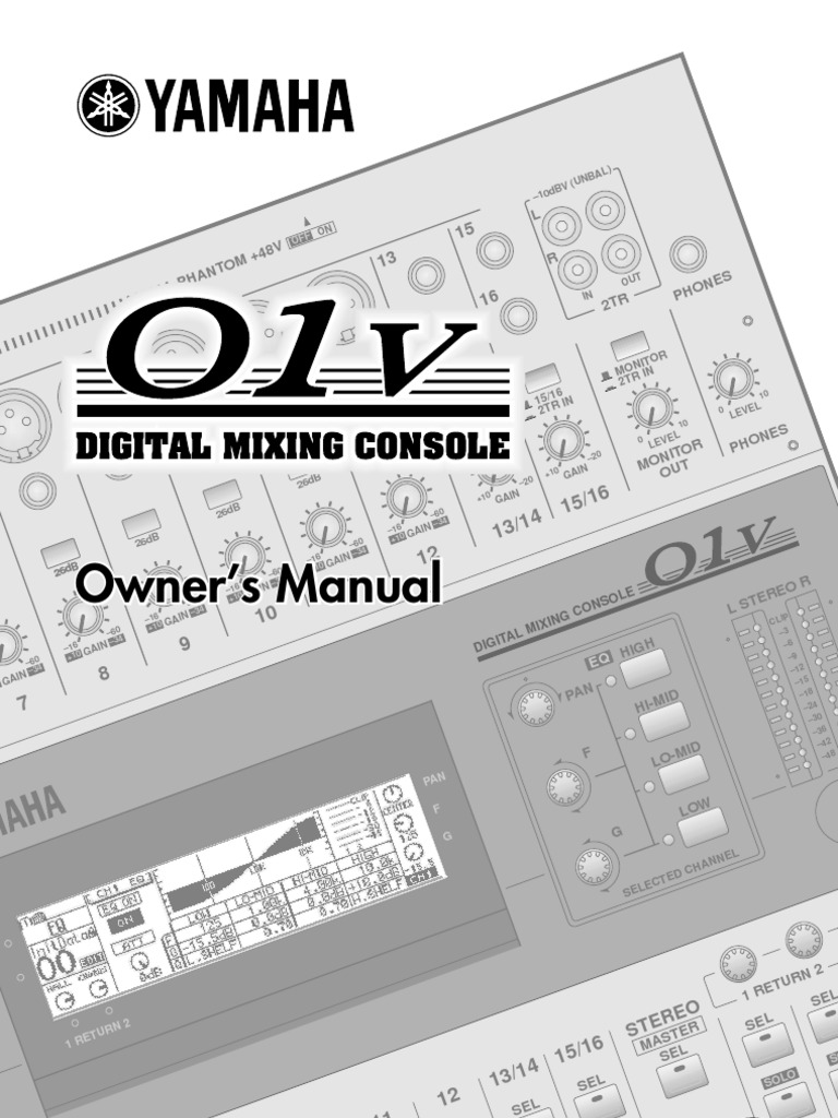 Yamaha 01V Manual | PDF | Electromagnetic Interference | Federal ...