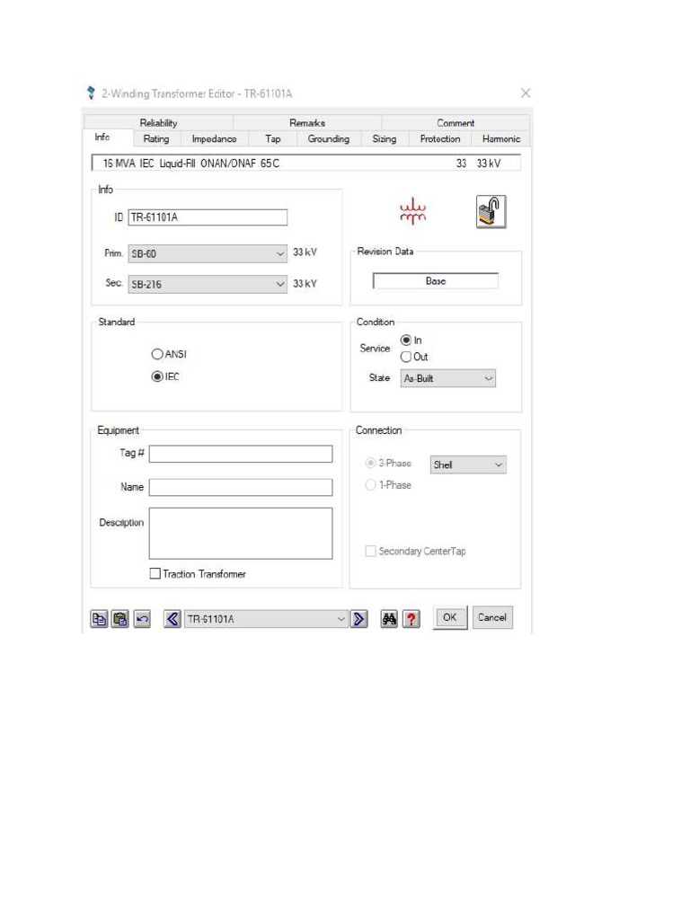 ETAP Transformer Parameters | PDF