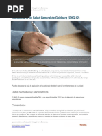 Ficha Técnica Del Cuestionario de Goldberg | PDF