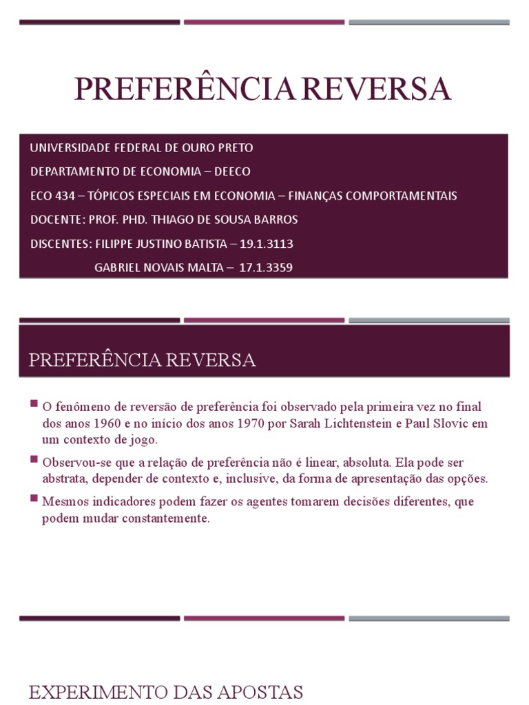 Preferência Reversa - Filippe Justino e Gabriel Novais Versão 2 | PDF ...