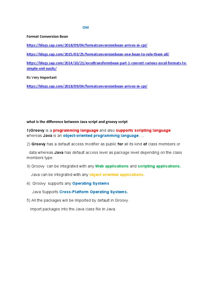 Difference Groovy And Java Script Pdf