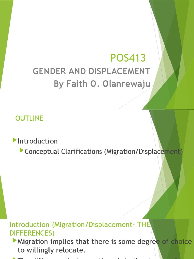 Displacement and Gender - Final | PDF | Internally Displaced Person ...