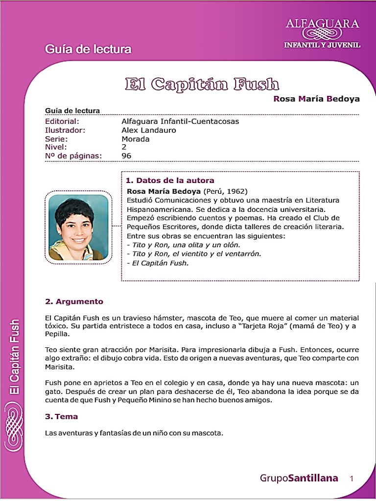 Ficha de Lectura El Capitán Fush | PDF