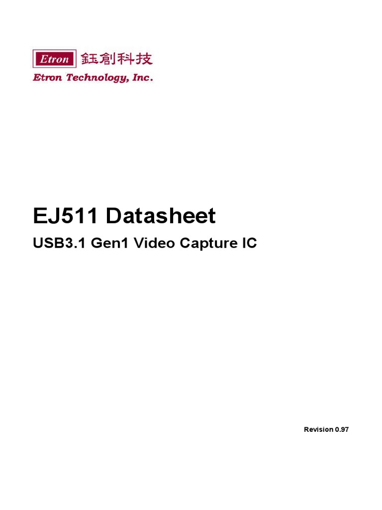 EJ511 Datasheet Rev0.97 | PDF | Usb | Hdmi