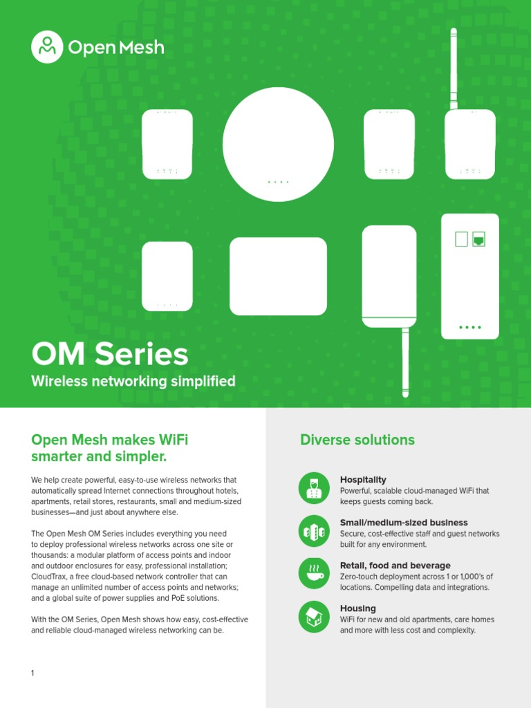 OM Series: Wireless Networking Simplified | PDF | Wireless Access Point ...