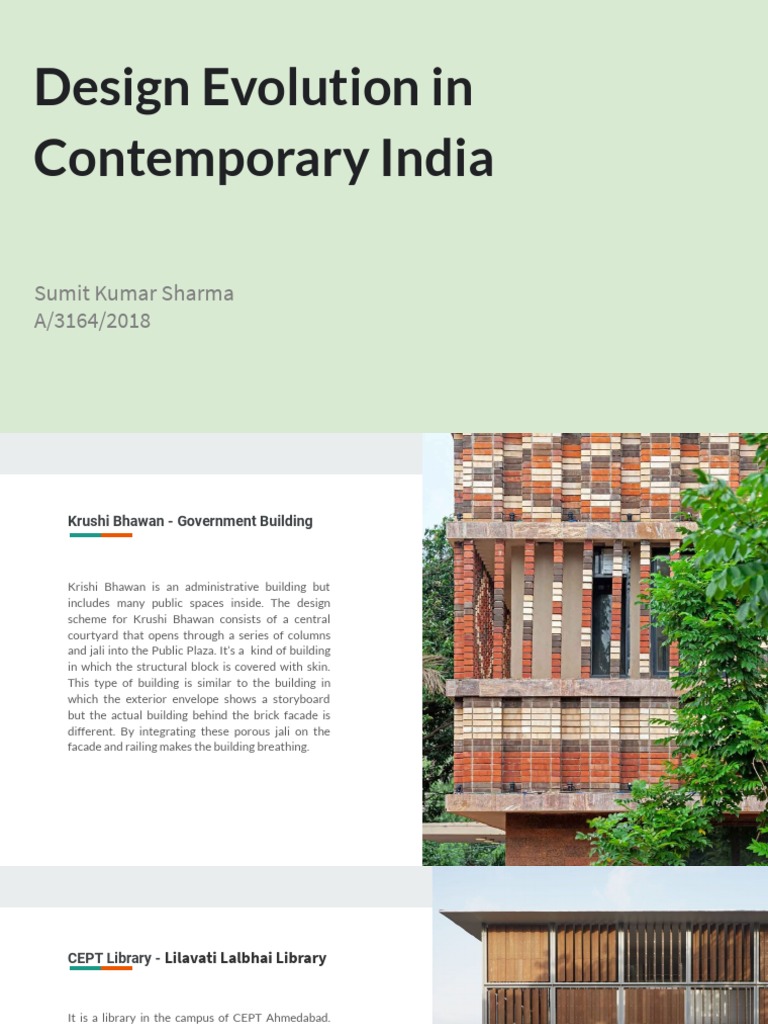 Sumit Kumar Sharma - Design Evolution in Contemporary India | PDF