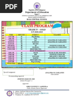 Sample-Class Program and Teachers Program | PDF | Educational ...