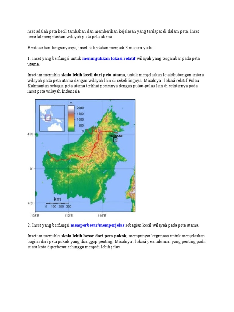 Inset Adalah Peta Kecil Tambahan Dan Memberikan Kejelasan Yang Terdapat ...