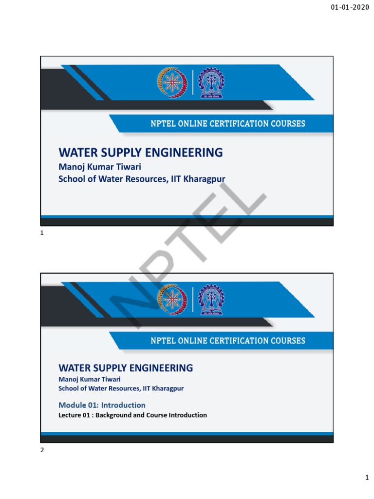Week 1 - Introduction - Watermark | Download Free PDF | Water Scarcity ...