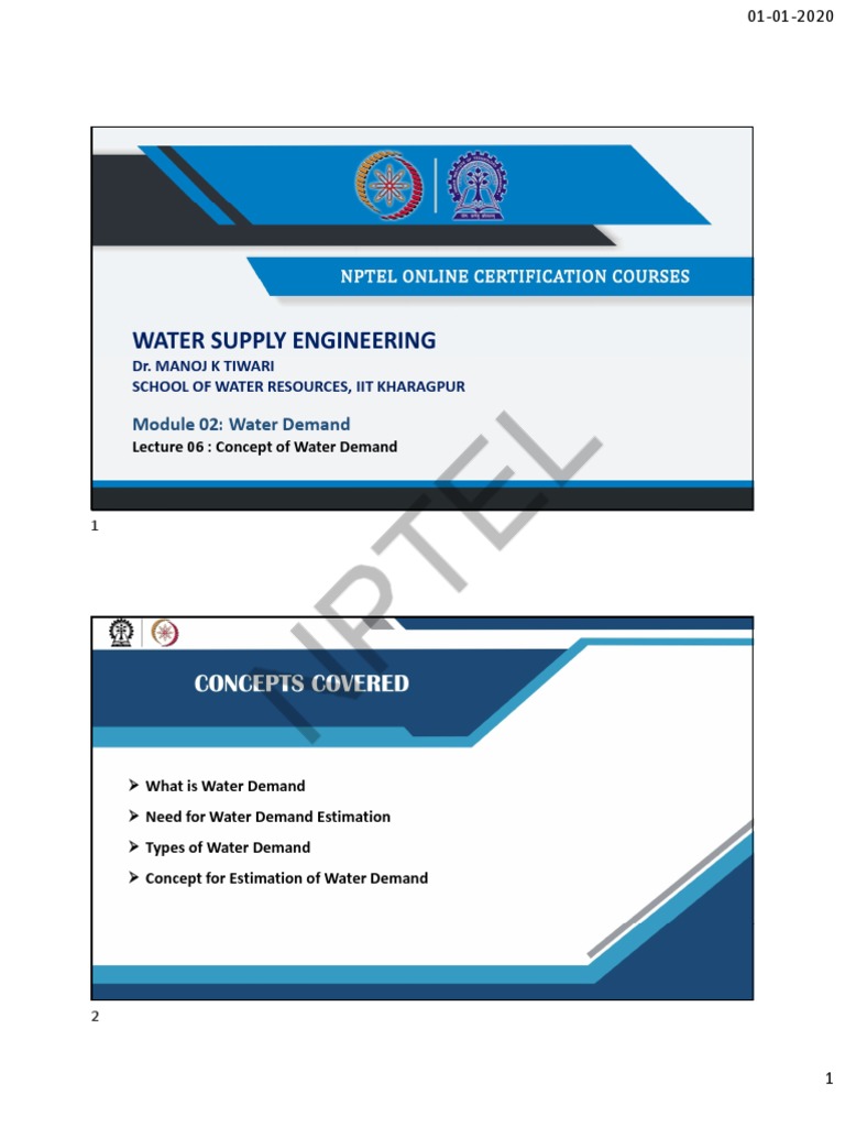 Water Demand Estimation in Municipal Systems | PDF | Forecasting | Water
