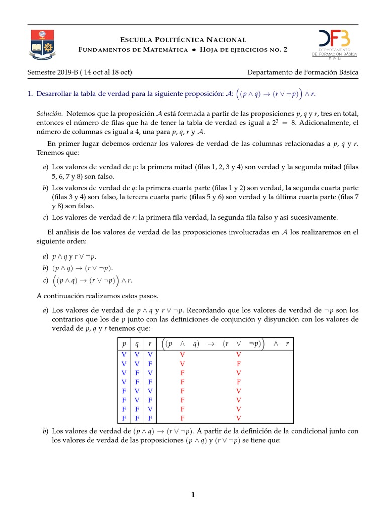 Ejemplos Lógica Matemática | PDF | Sintaxis (Lógica) | Lógica matemática
