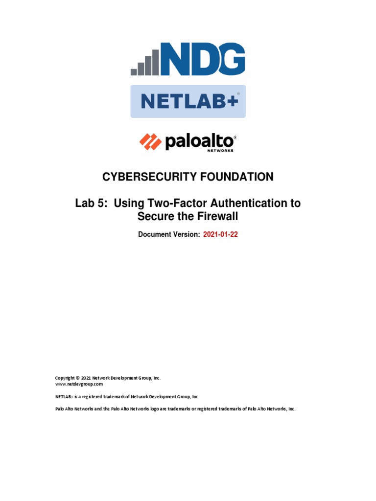 Cybersecurity Foundation Lab 5: Using Two-Factor Authentication To ...