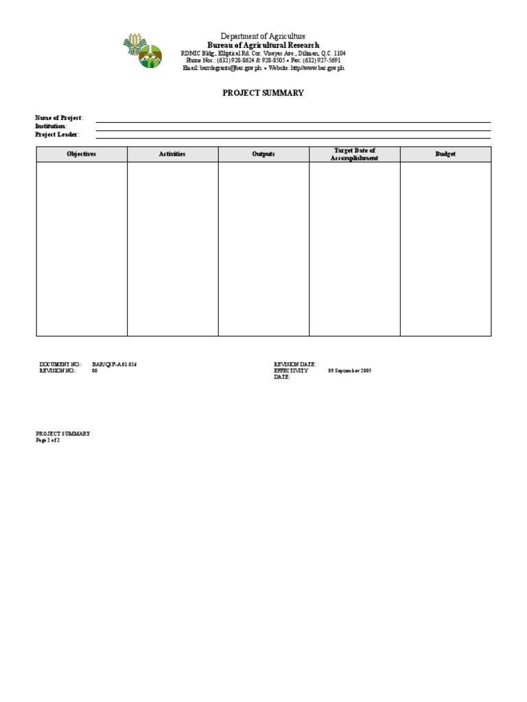 ProjectSummary (Rev00) | PDF