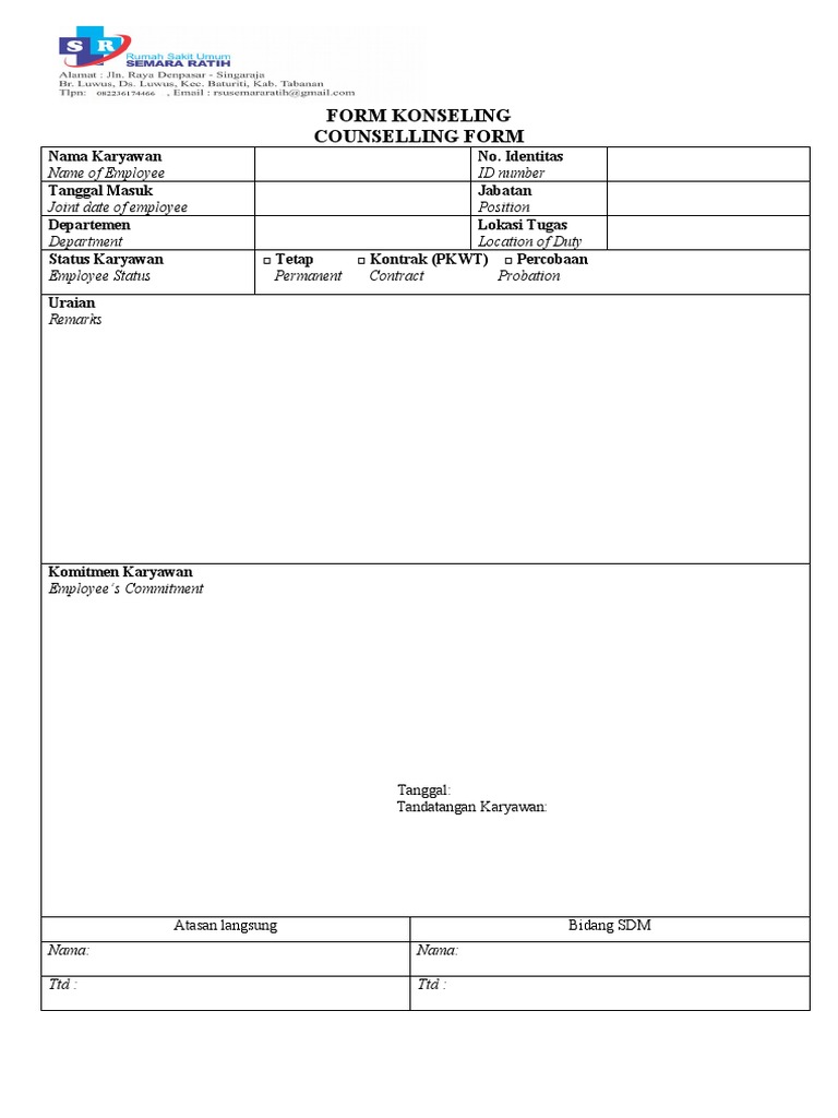 Form Konseling SDM | PDF