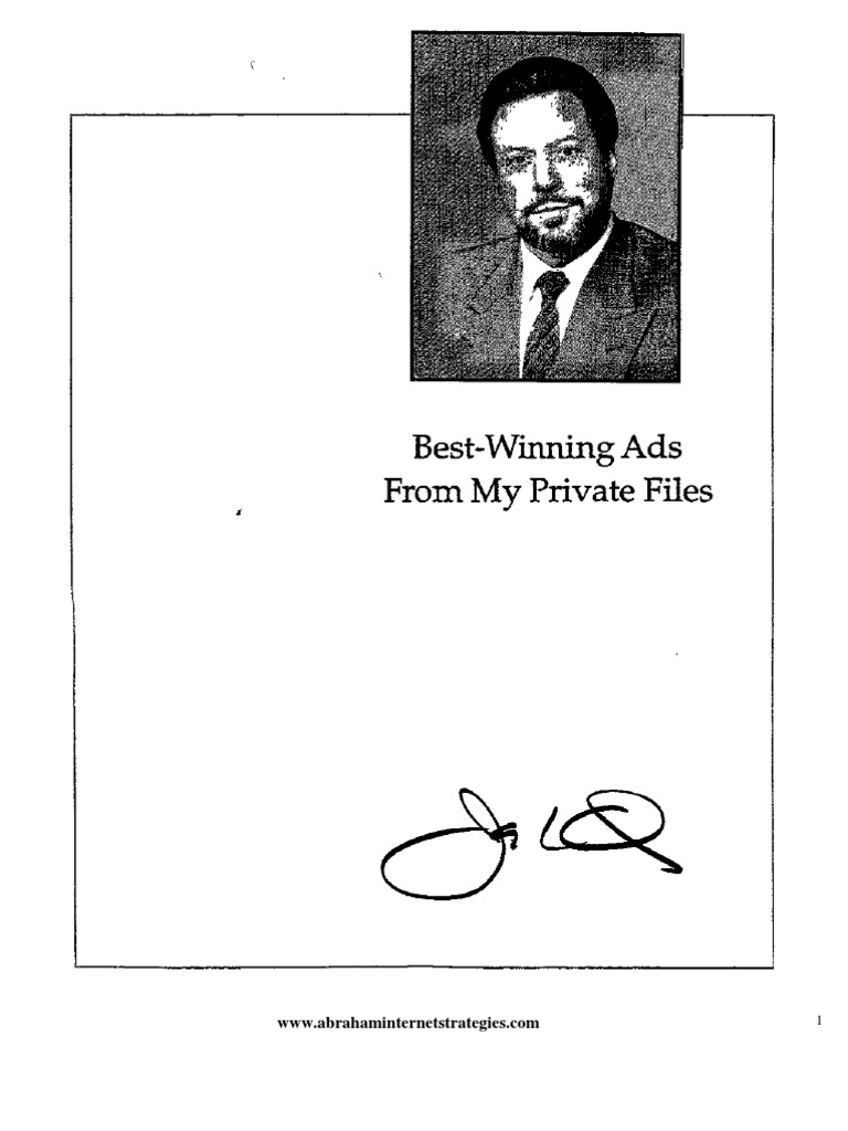 Jay Abraham Best Winning Ads | PDF | Advertising | Sales