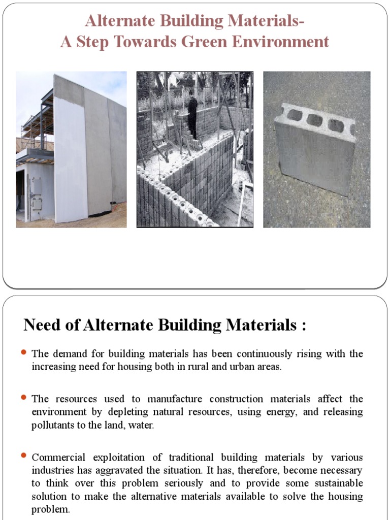 Alternate Building Materials | PDF | Brick | Concrete