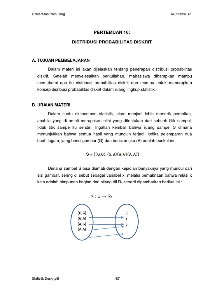 Distribusi Probabilitas Diskrit | PDF