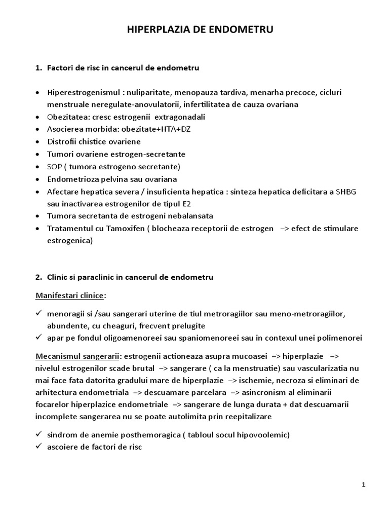 Hiperplazia de Endometru | PDF