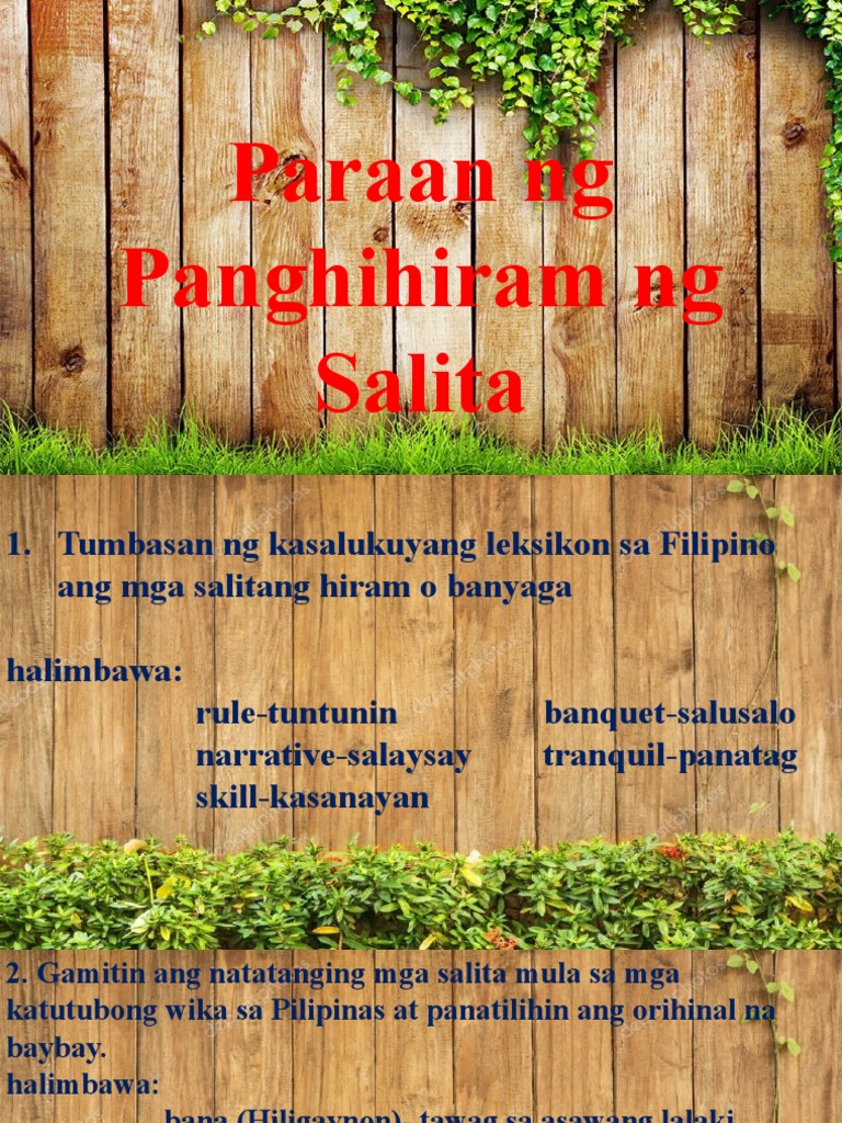 Pamamaraan-Ng-Panghihiram-Ng-Salita-Fil-204-Desiree Kiasao | PDF