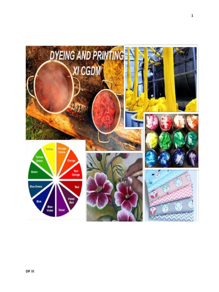 2018 06 13 Dyeing Printing Theory Practicals STD Xi | PDF | Shape ...