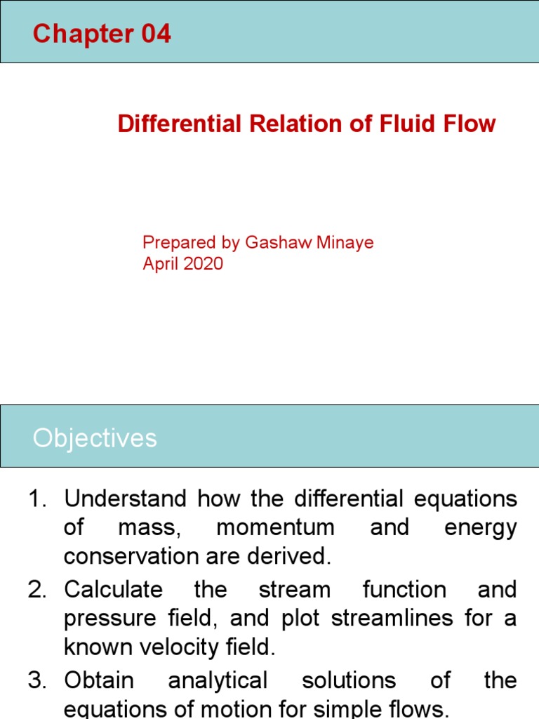 Differencial Relation of Fluid Flow | PDF | Fluid Dynamics | Divergence