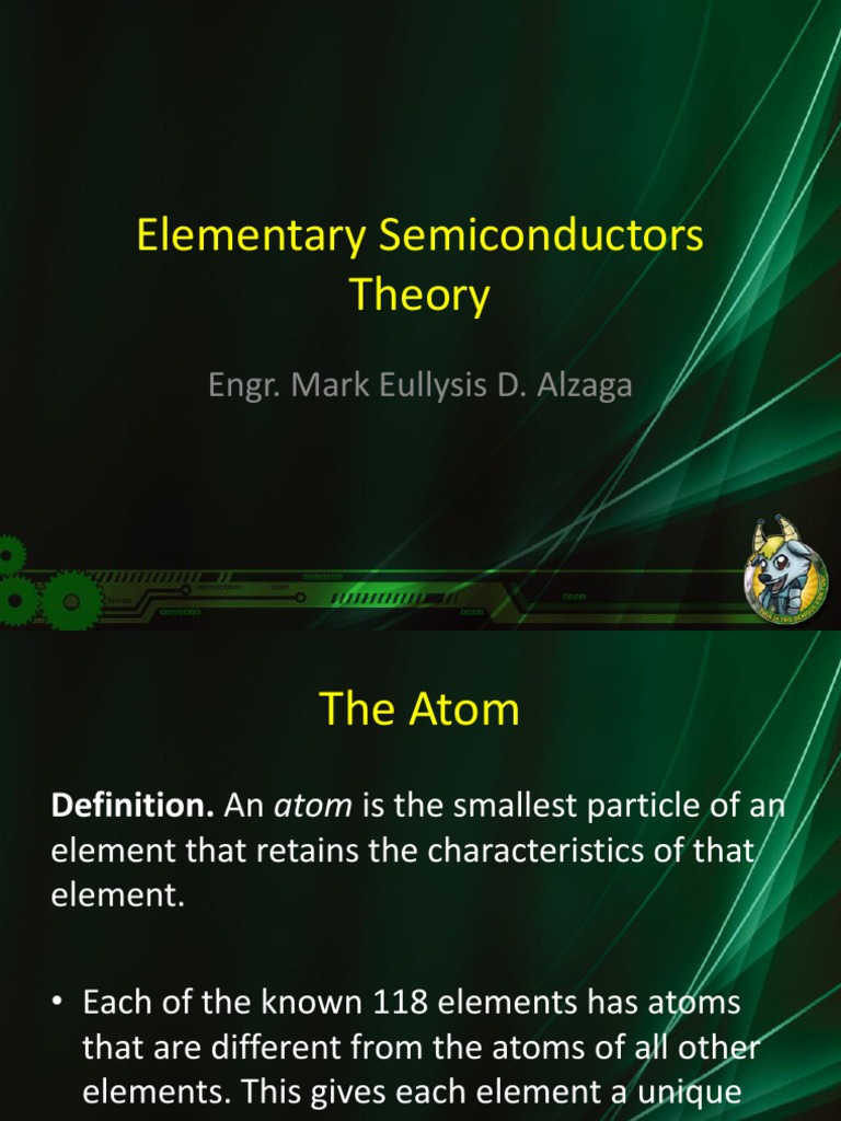 LEC1 - Elementary Semiconductors Theory | PDF | P–N Junction ...